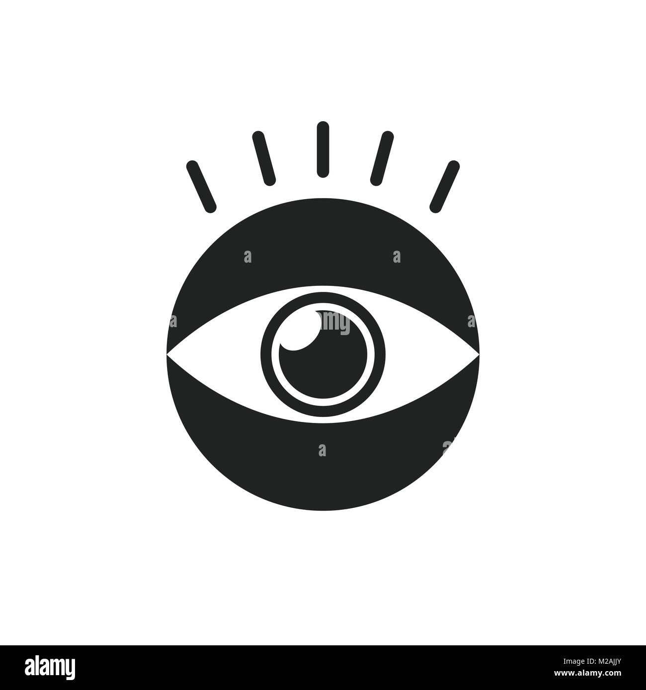 Simple eye icon vector. Eyesight pictogram in flat style Stock Vector ...
