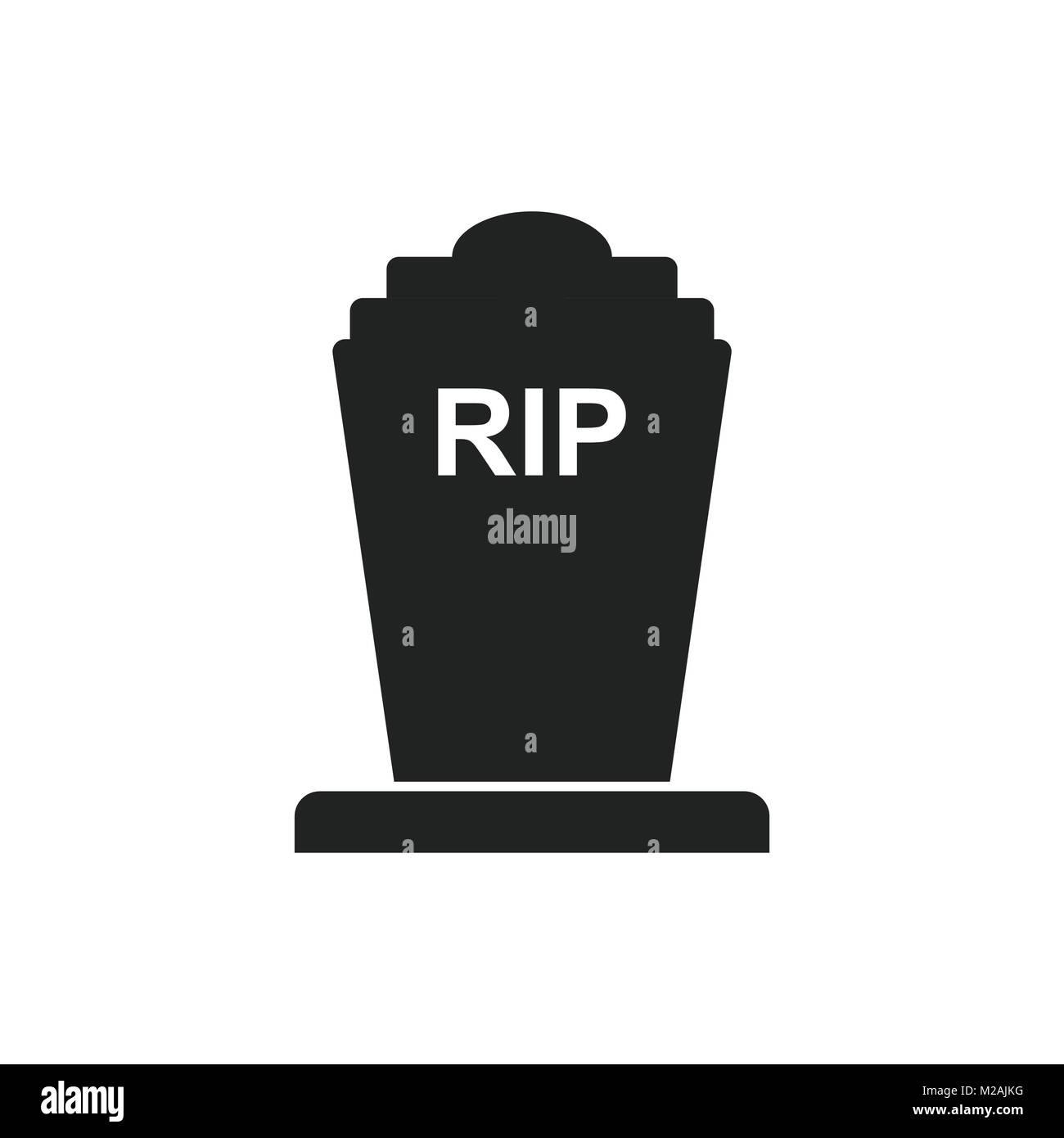 Halloween grave icon. Gravestone vector illustration. Rip tombstone ...