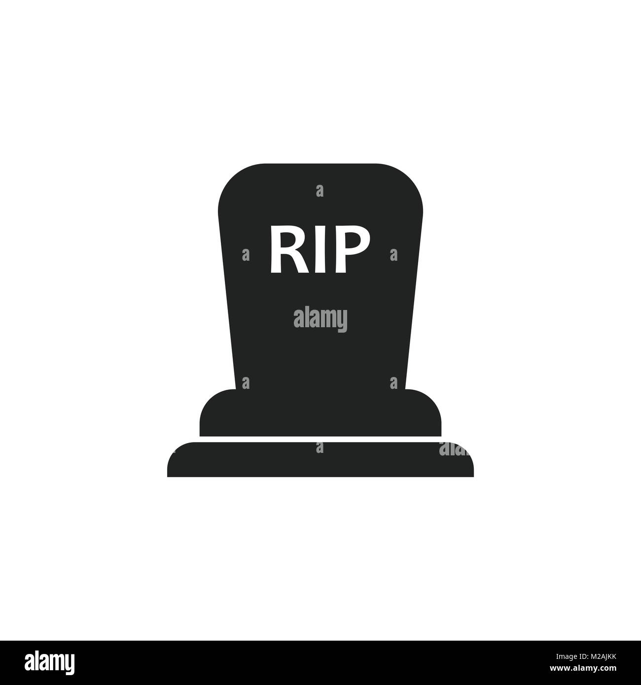 Halloween grave icon. Gravestone vector illustration. Rip tombstone ...