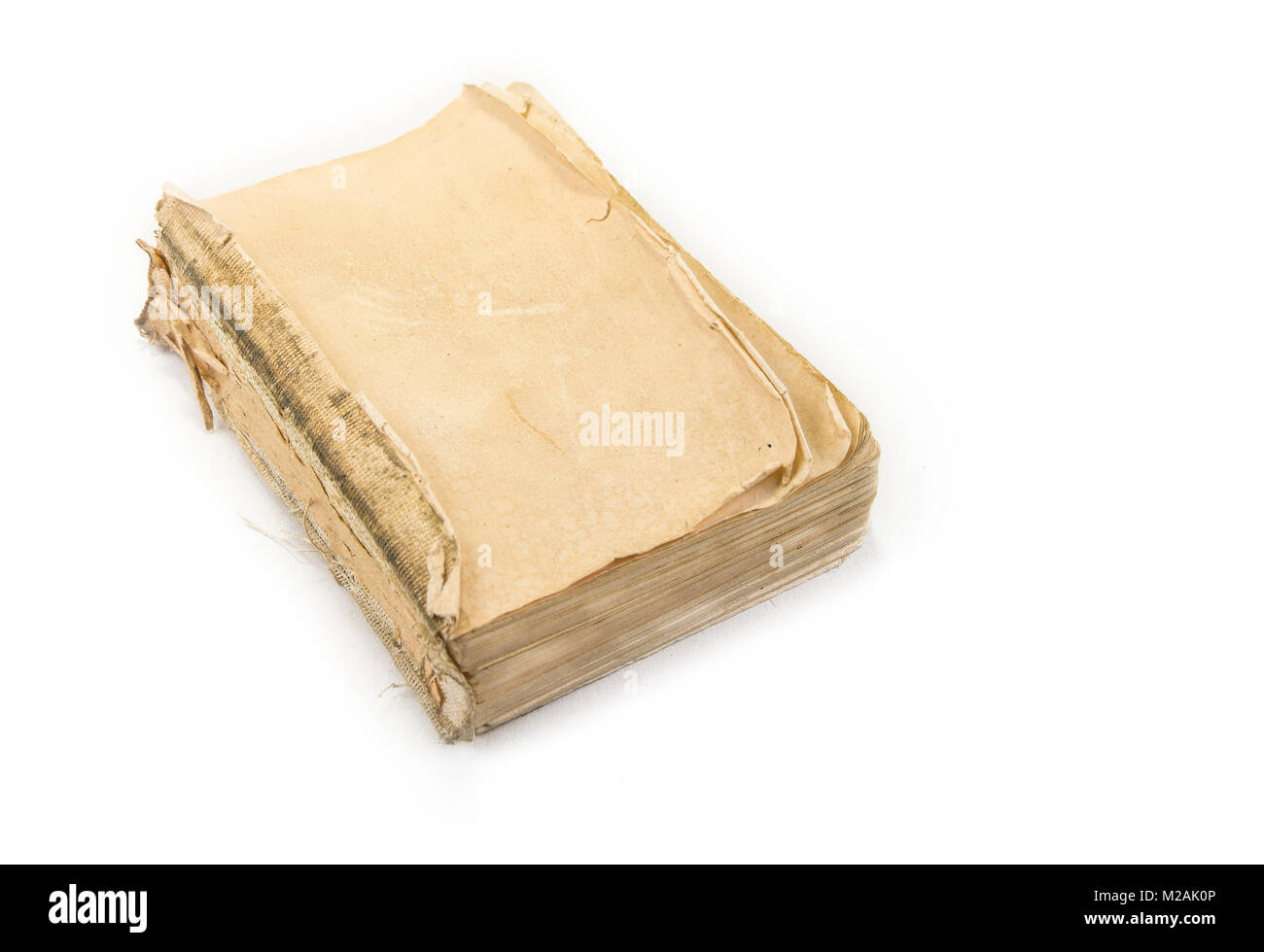 Old vintage book without cover on the white Stock Photo - Alamy