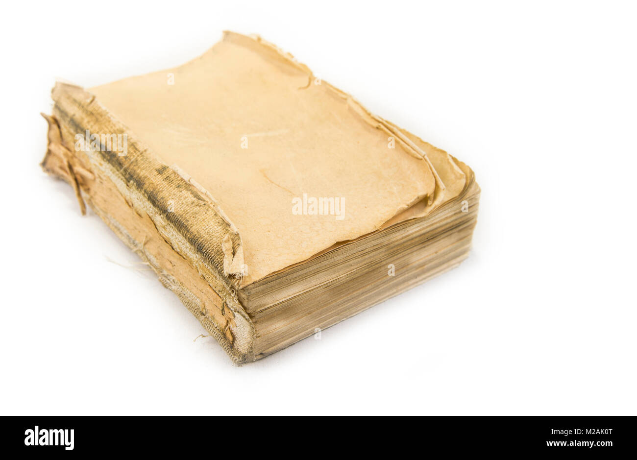 Old vintage book without cover on the white Stock Photo - Alamy
