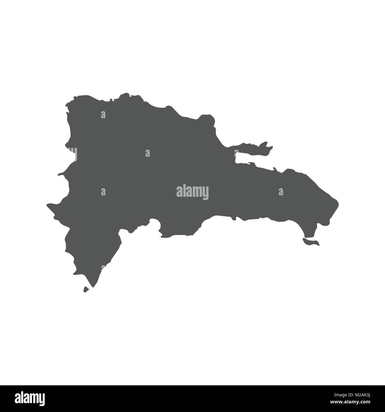 Dominican Republic vector map. Black icon on white background Stock ...