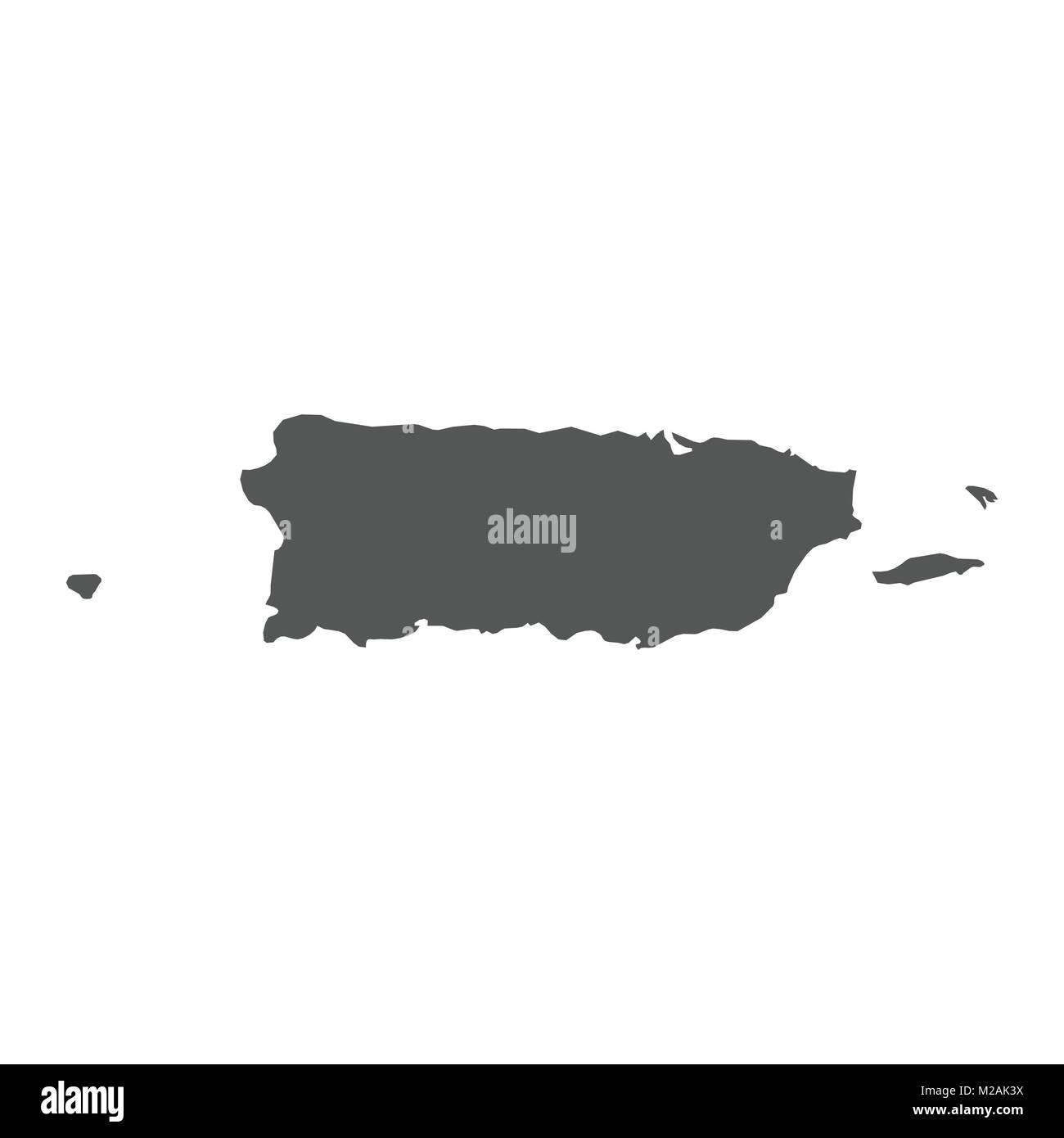 Puerto Rico vector map. Black icon on white background Stock Vector ...