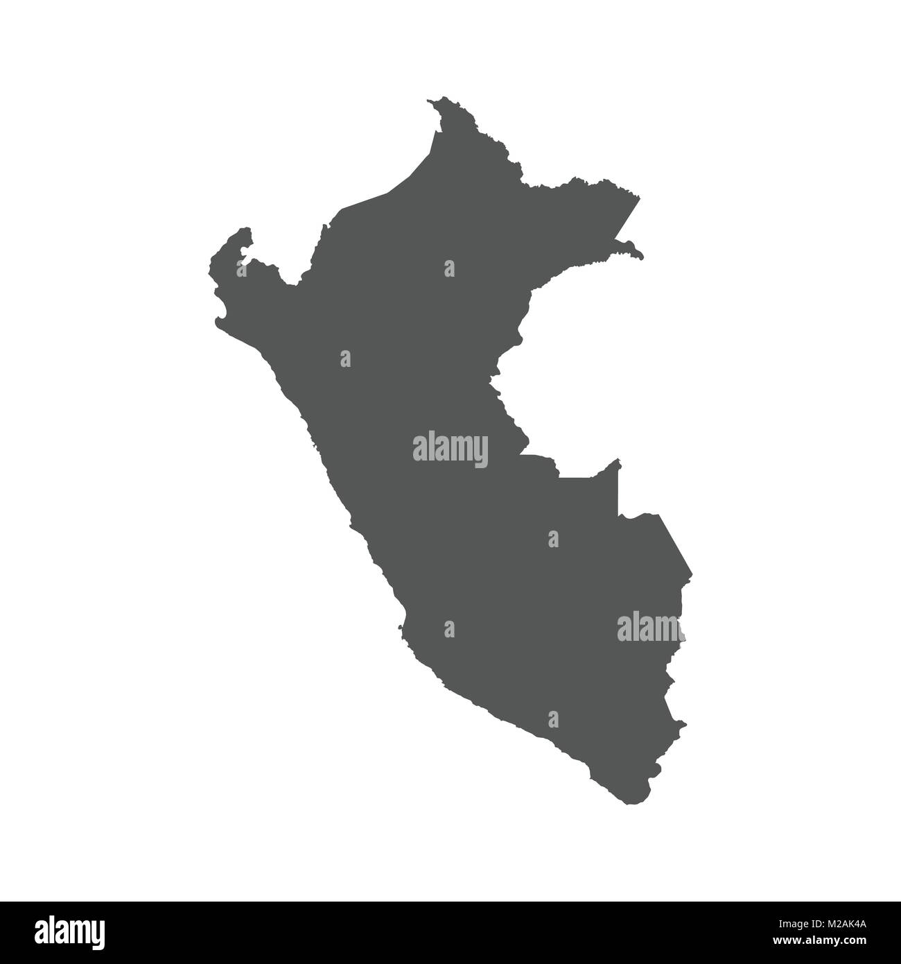 Peru vector map. Black icon on white background Stock Vector Image ...