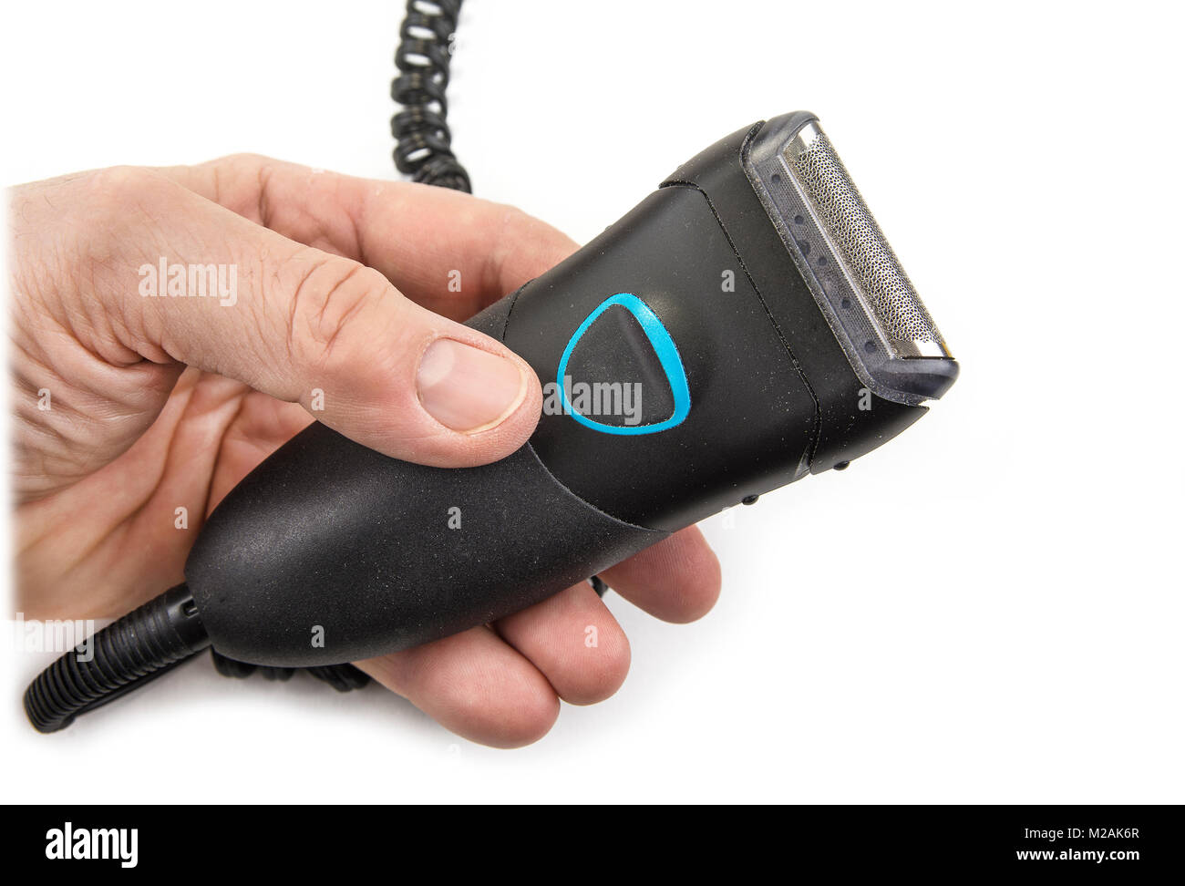 Electric shaver for men on the white background Stock Photo - Alamy