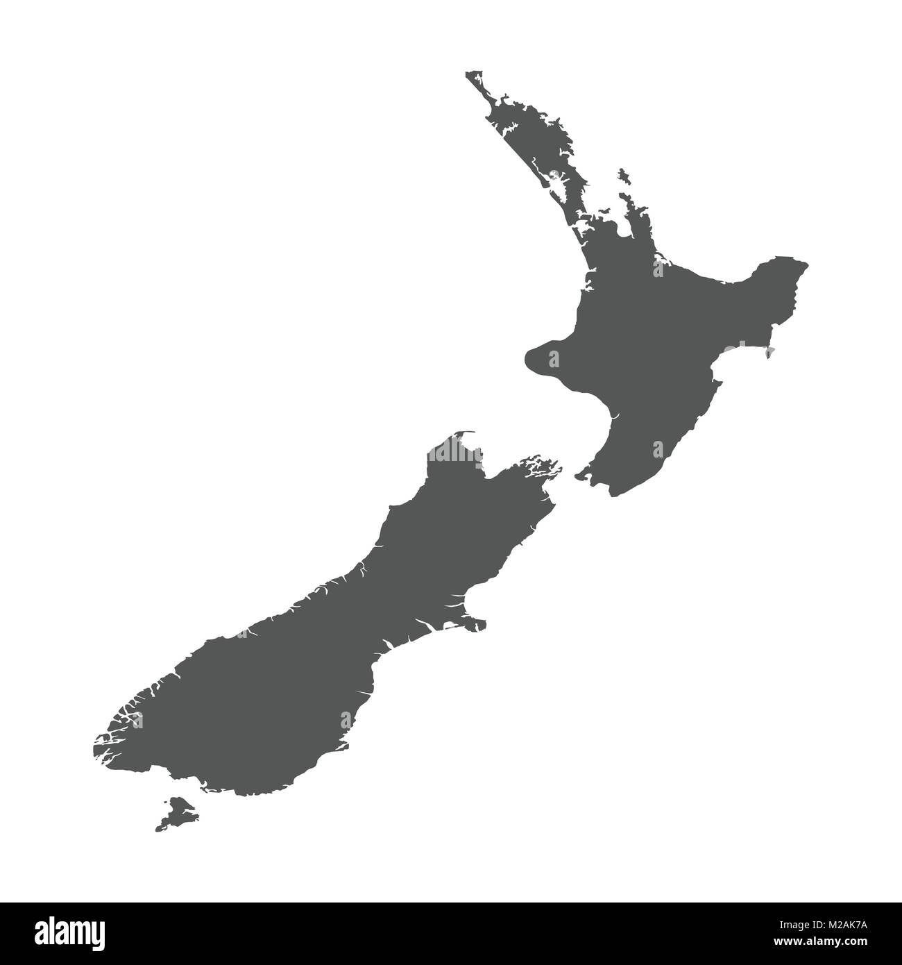 New Zealand vector map. Black icon on white background Stock Vector ...