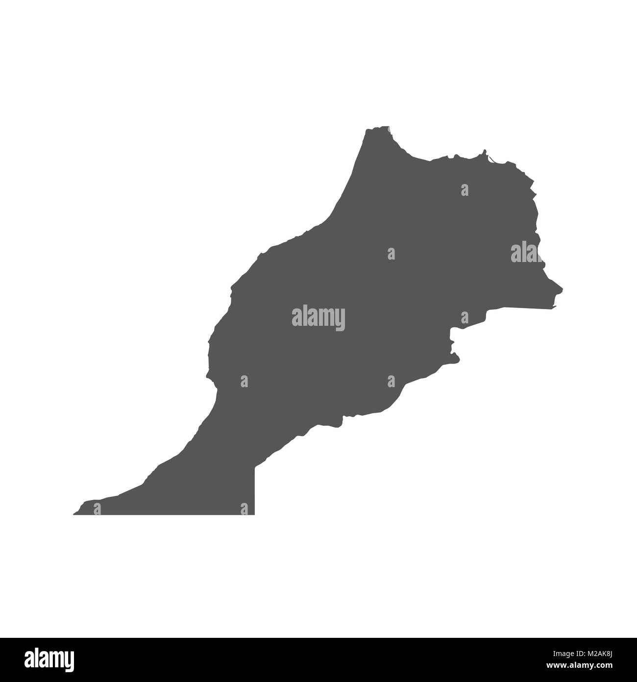 Morocco vector map. Black icon on white background Stock Vector Image ...