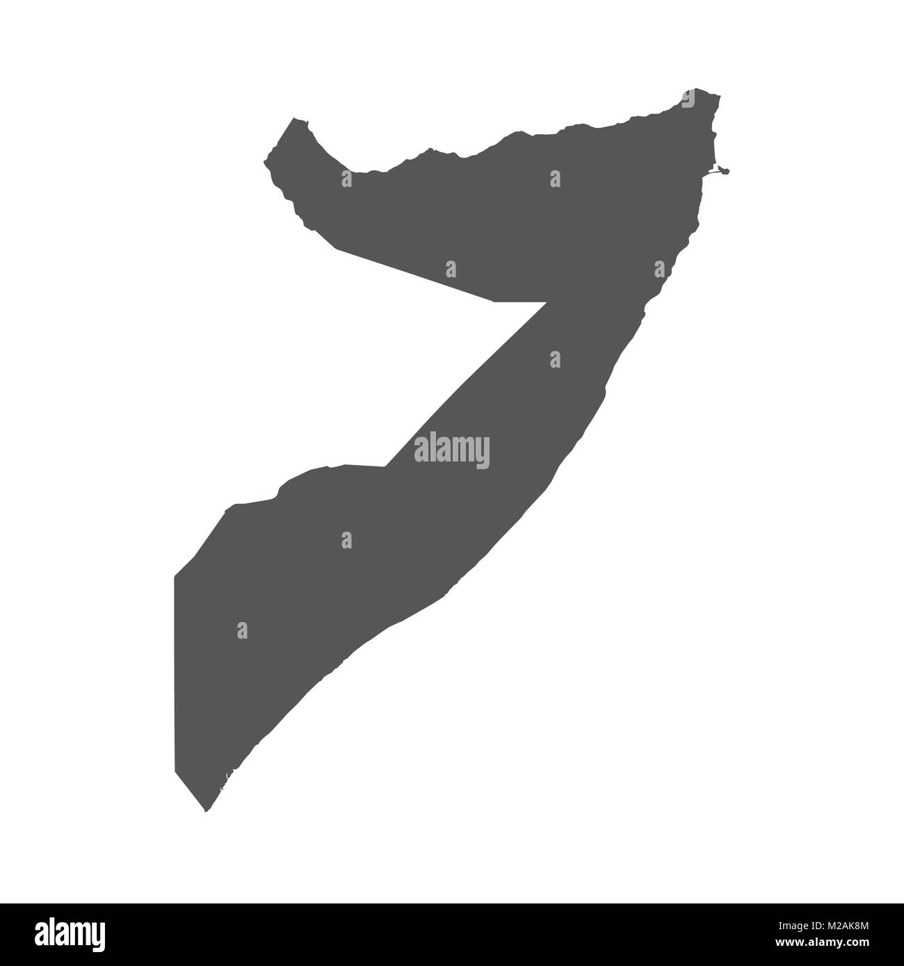 Somalia vector map. Black icon on white background Stock Vector Image ...