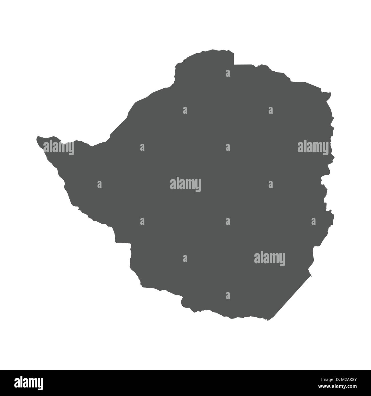 Zimbabwe vector map. Black icon on white background Stock Vector Image ...