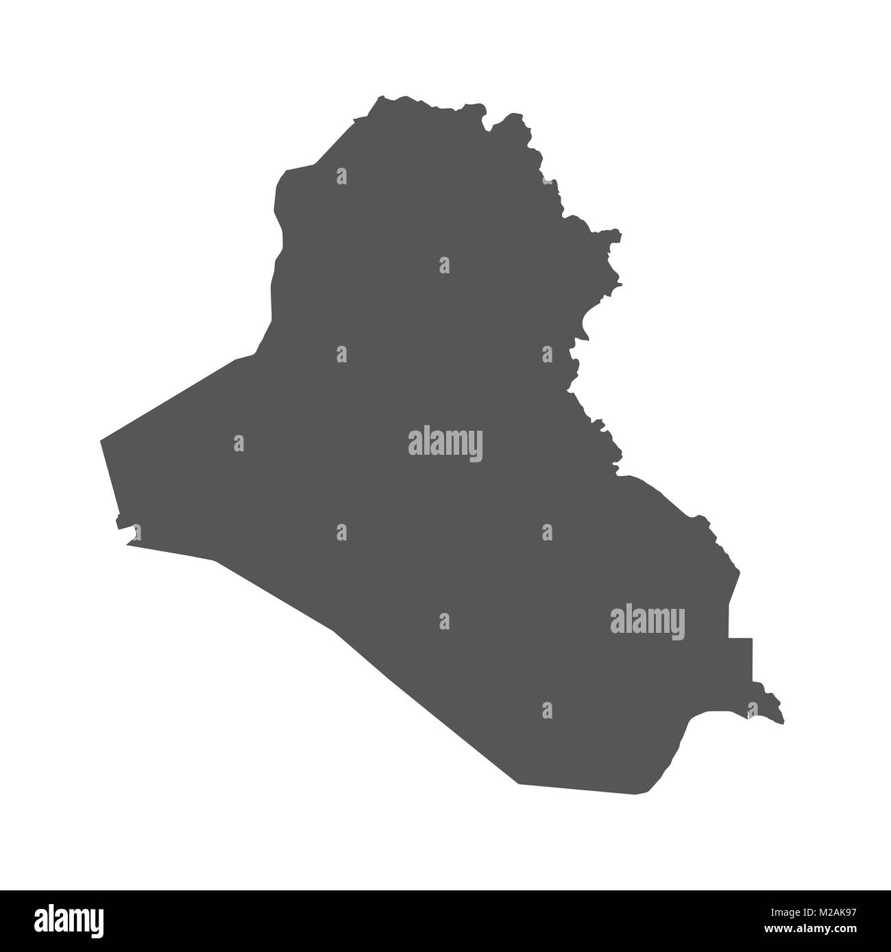 Iraq vector map. Black icon on white background Stock Vector Image ...