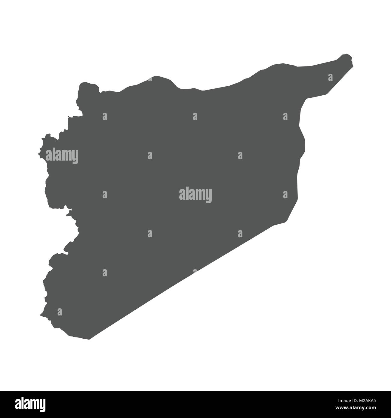 Syria vector map. Black icon on white background Stock Vector Image ...