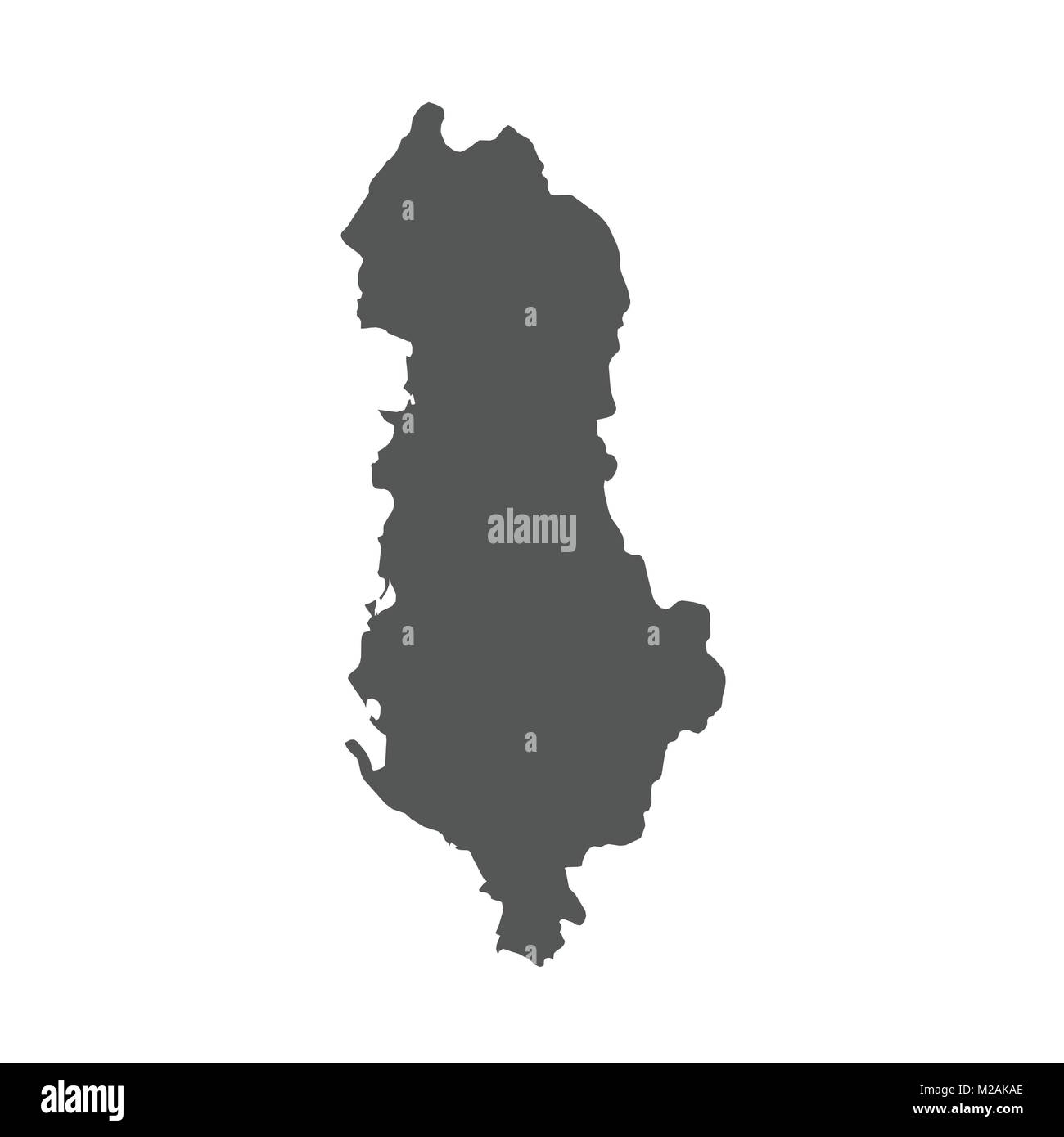 Albania vector map. Black icon on white background Stock Vector Image ...