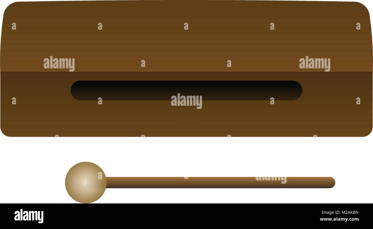 Isolated wood block. Musical instrument Stock Vector Image & Art - Alamy