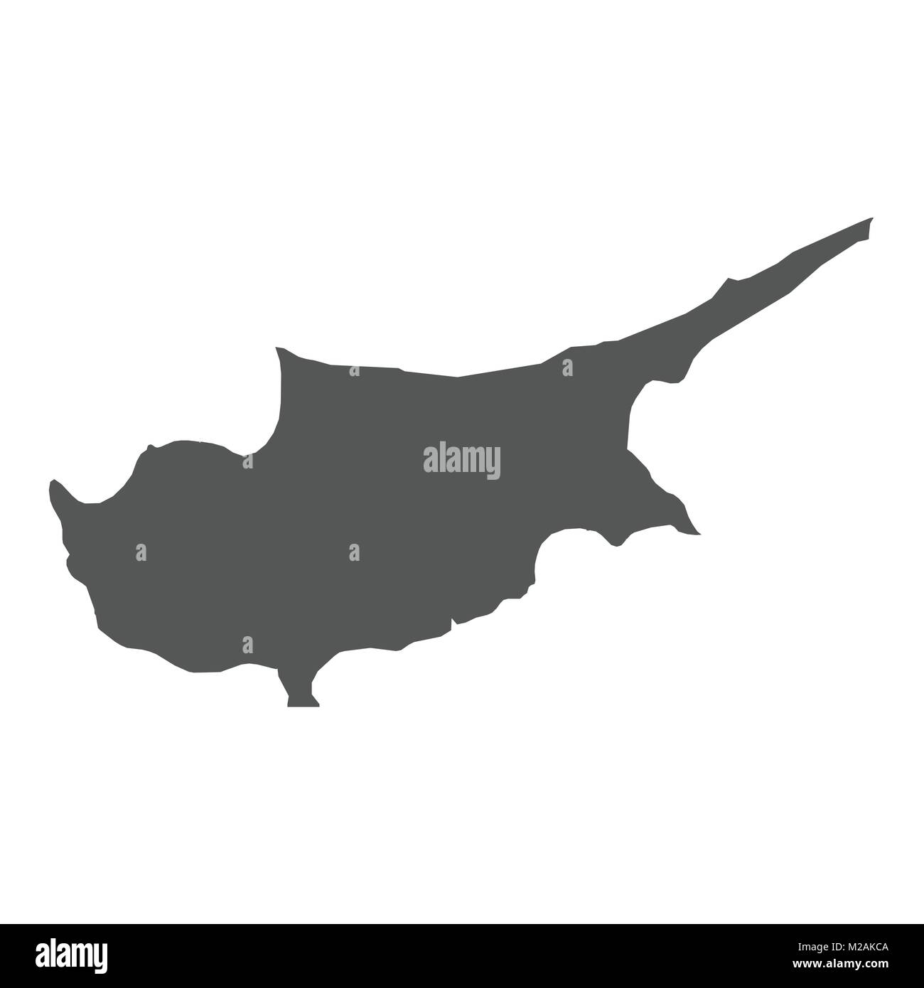 Cyprus vector map black Stock Vector Images - Alamy