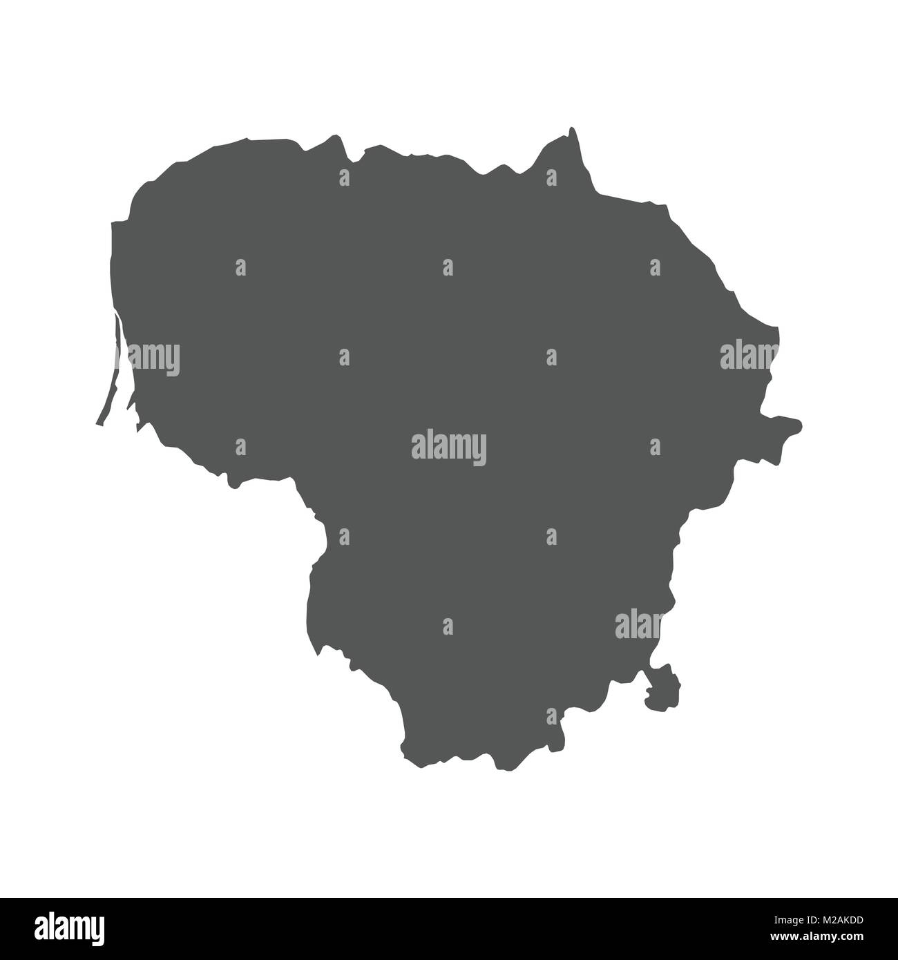 Lithuania vector map. Black icon on white background Stock Vector Image ...