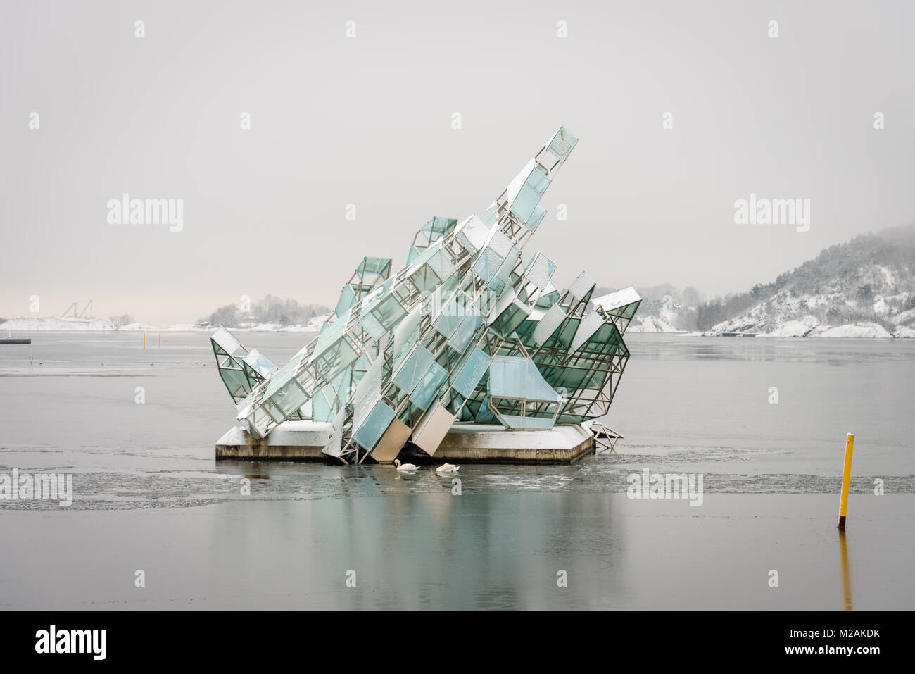 Floating glass iceberg sculpture hi-res stock photography and images ...