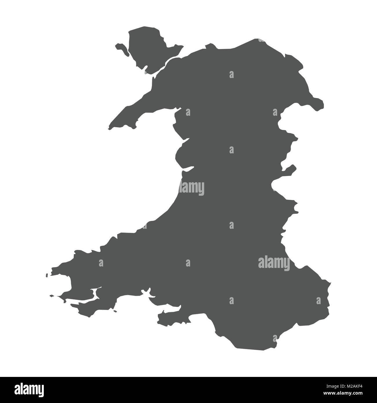 Wales vector map. Black icon on white background Stock Vector Image & Art - Alamy
