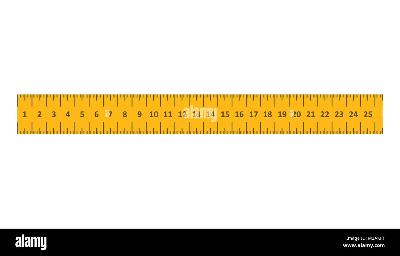 Yellow ruler. Instrument of measurement vector illustration Stock ...
