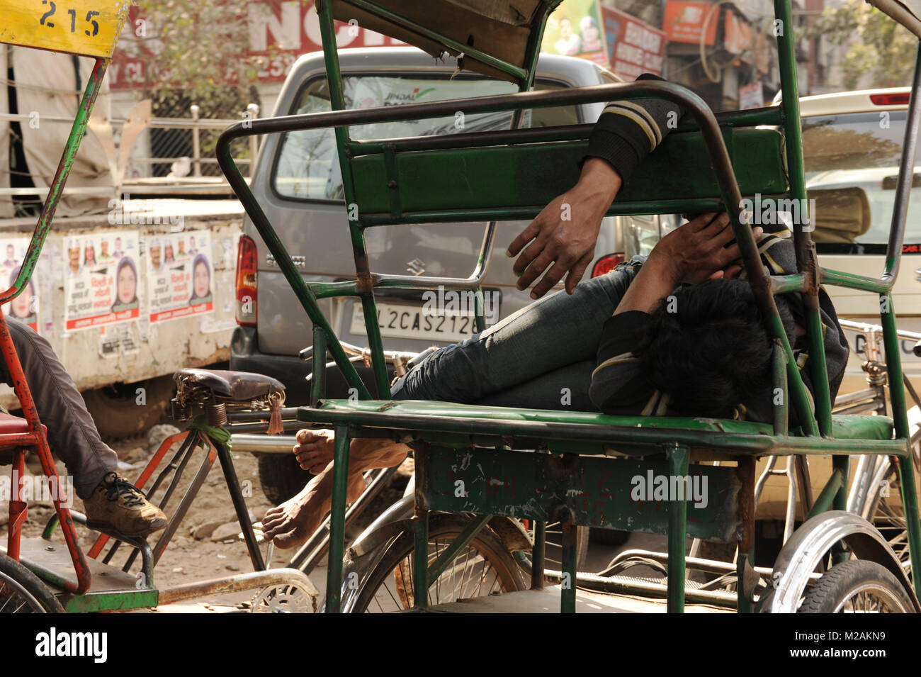 Man resting on parked hi-res stock photography and images - Alamy