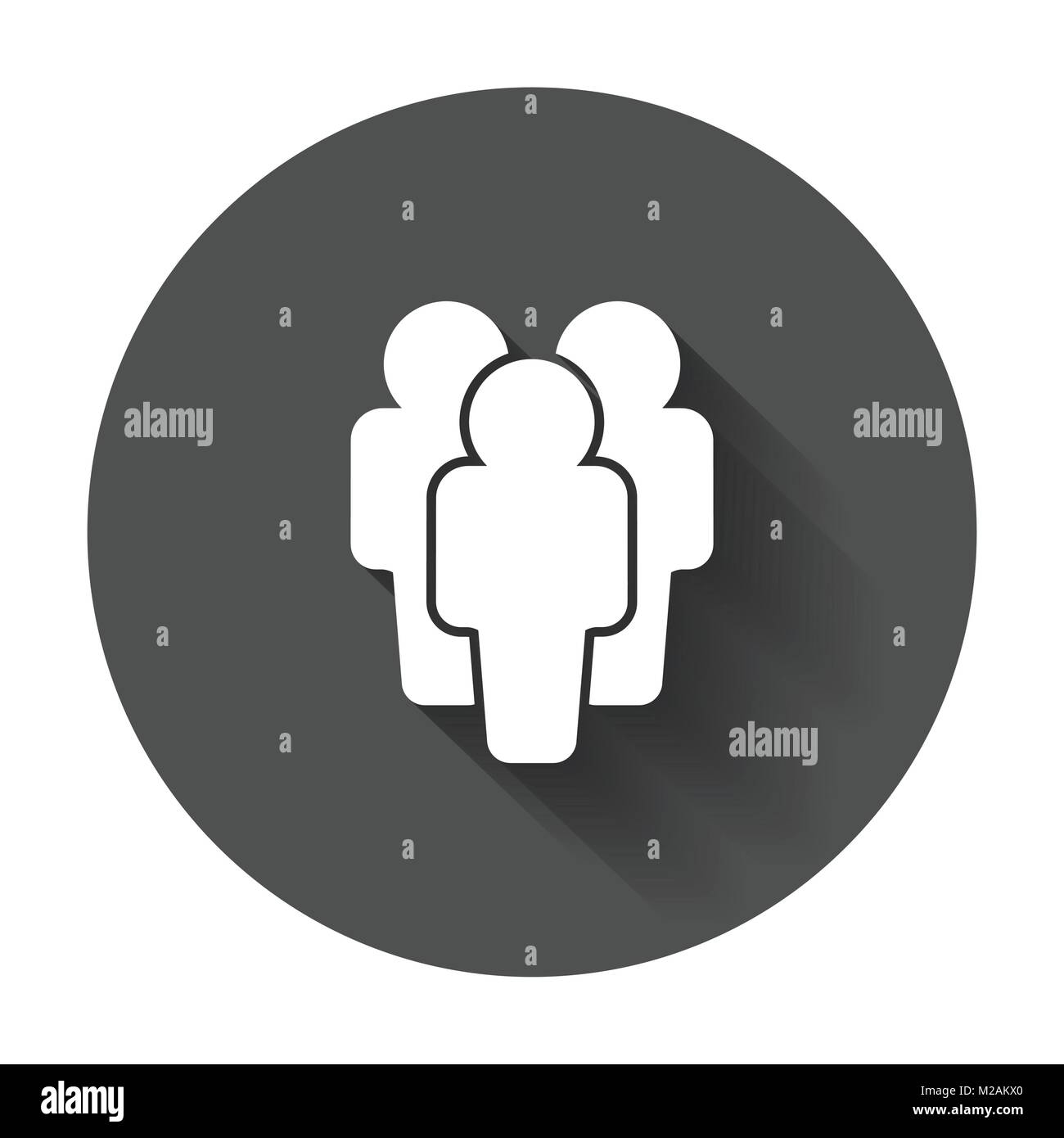 People icon. Flat people vector illustration with long shadow Stock ...