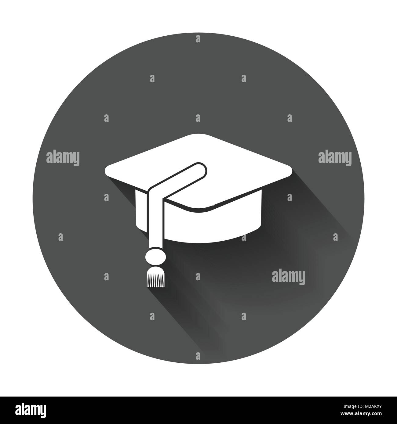 Education icon. Flat icon vector illustration with long shadow Stock ...