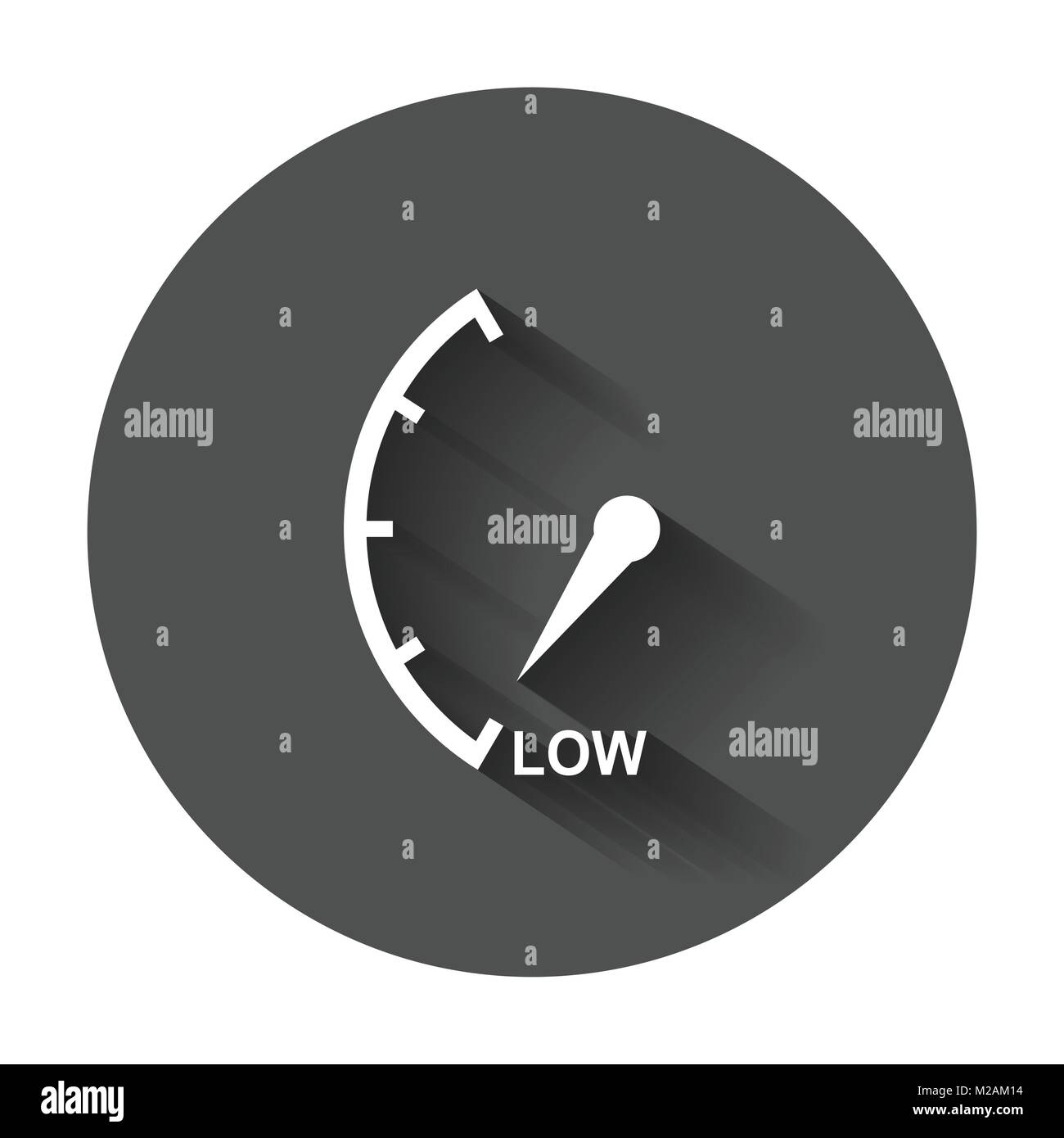 Speedometer, tachometer, fuel low level icon. Flat vector illustration ...