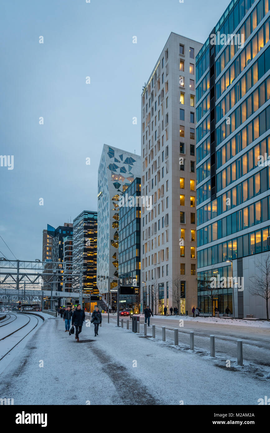 The barcode, a new business district in central Oslo Norway Stock Photo ...