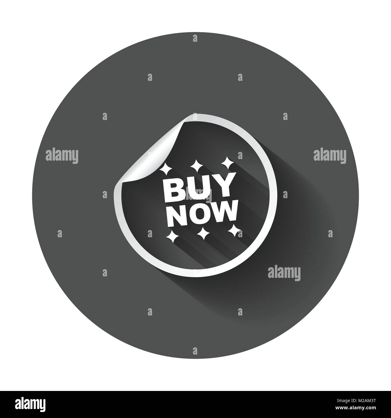 Buy now stickers. Vector illustration with long shadow Stock Vector ...