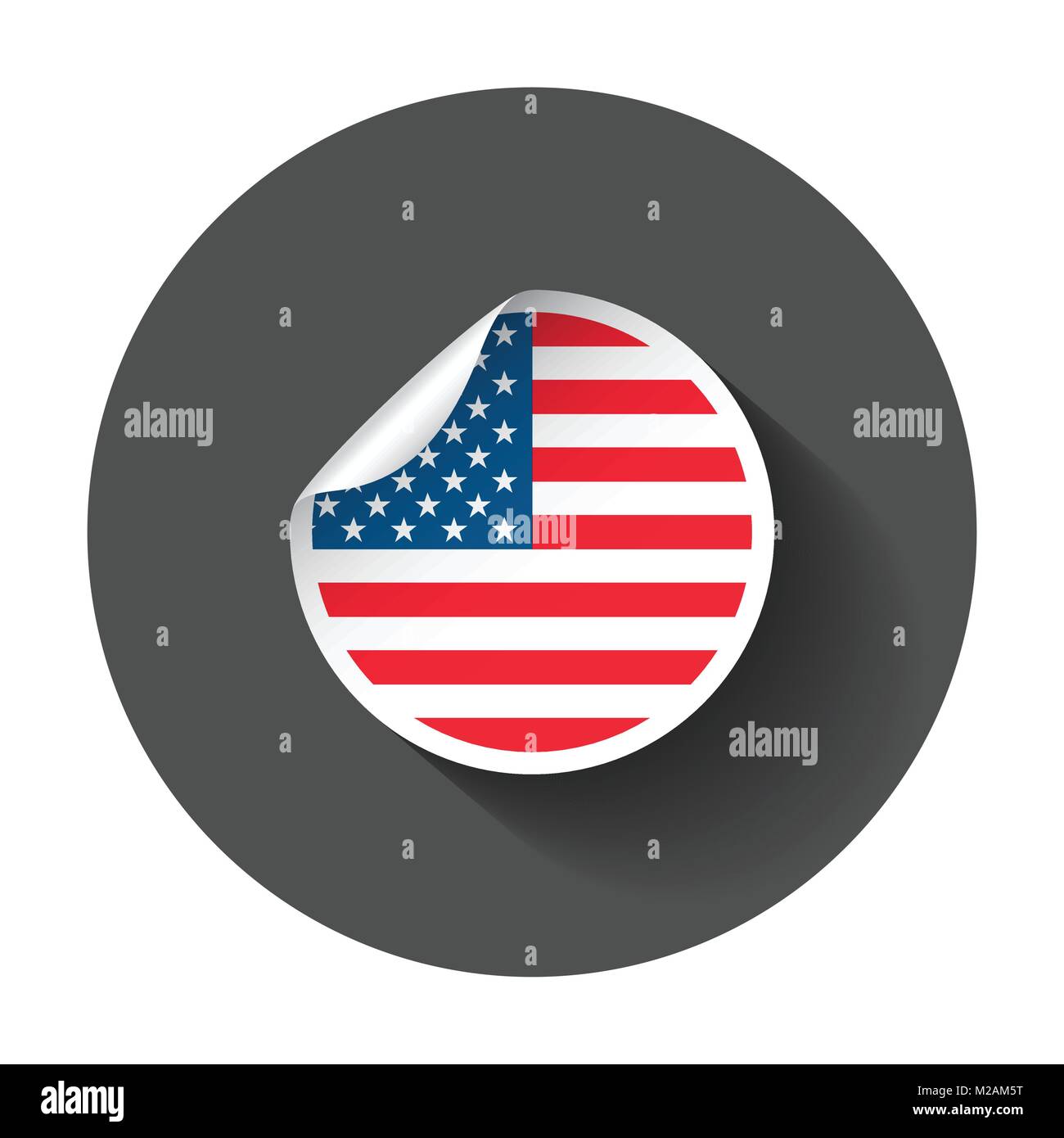 Sticker with us flag Cut Out Stock Images & Pictures - Alamy