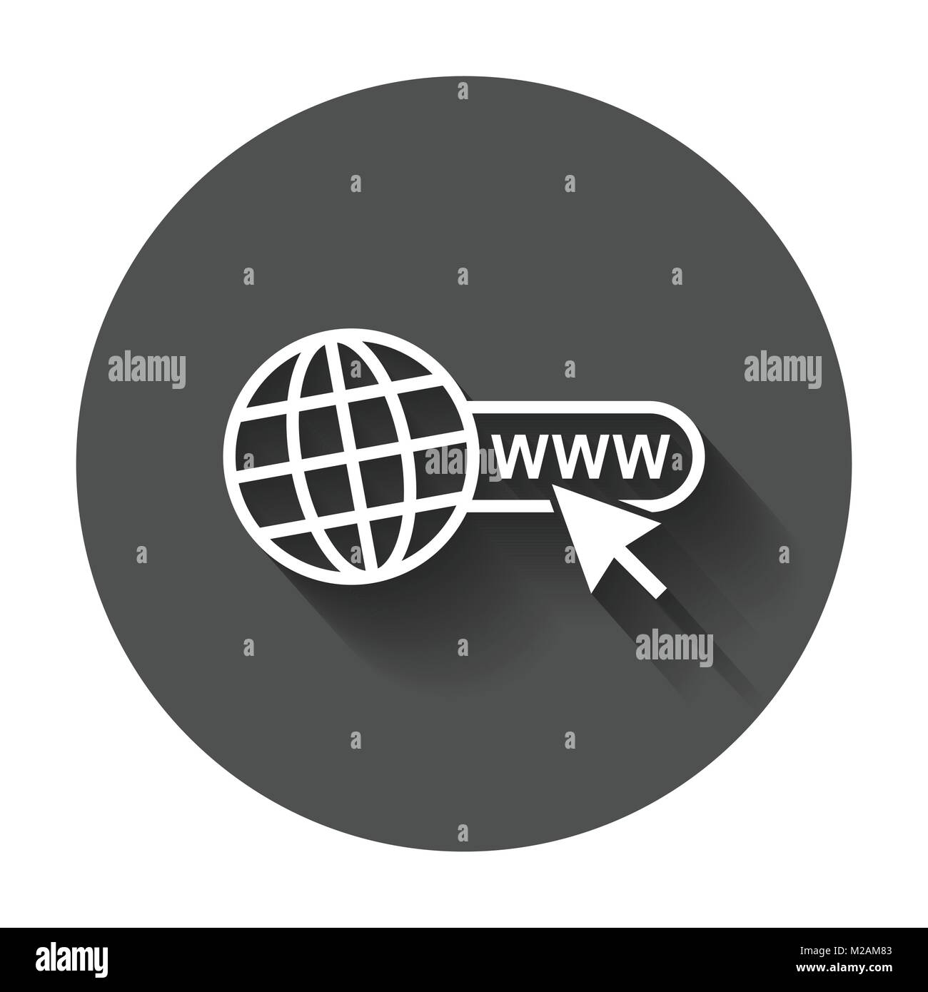 Go to web icon. Internet flat vector illustration for website with long ...