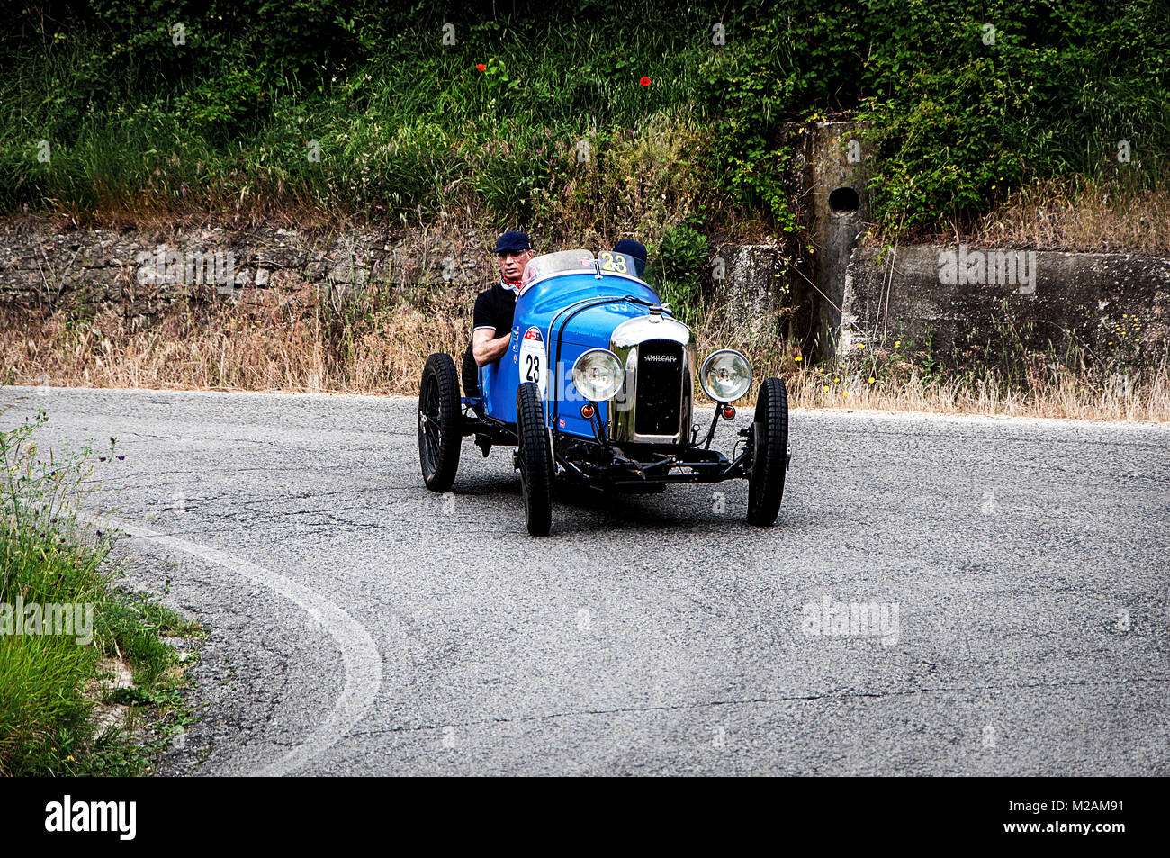AMILCAR CGSs spider 1926 old racing car in rally Mille Miglia 2015 the ...