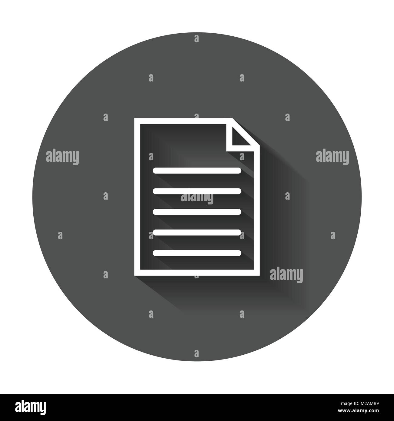Document icon vector flat illustration. Isolated documents symbol with ...