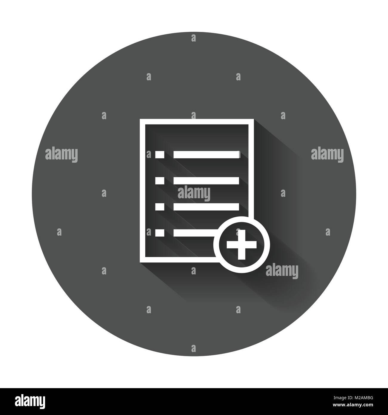 Add list document icon vector flat illustration. Isolated documents ...