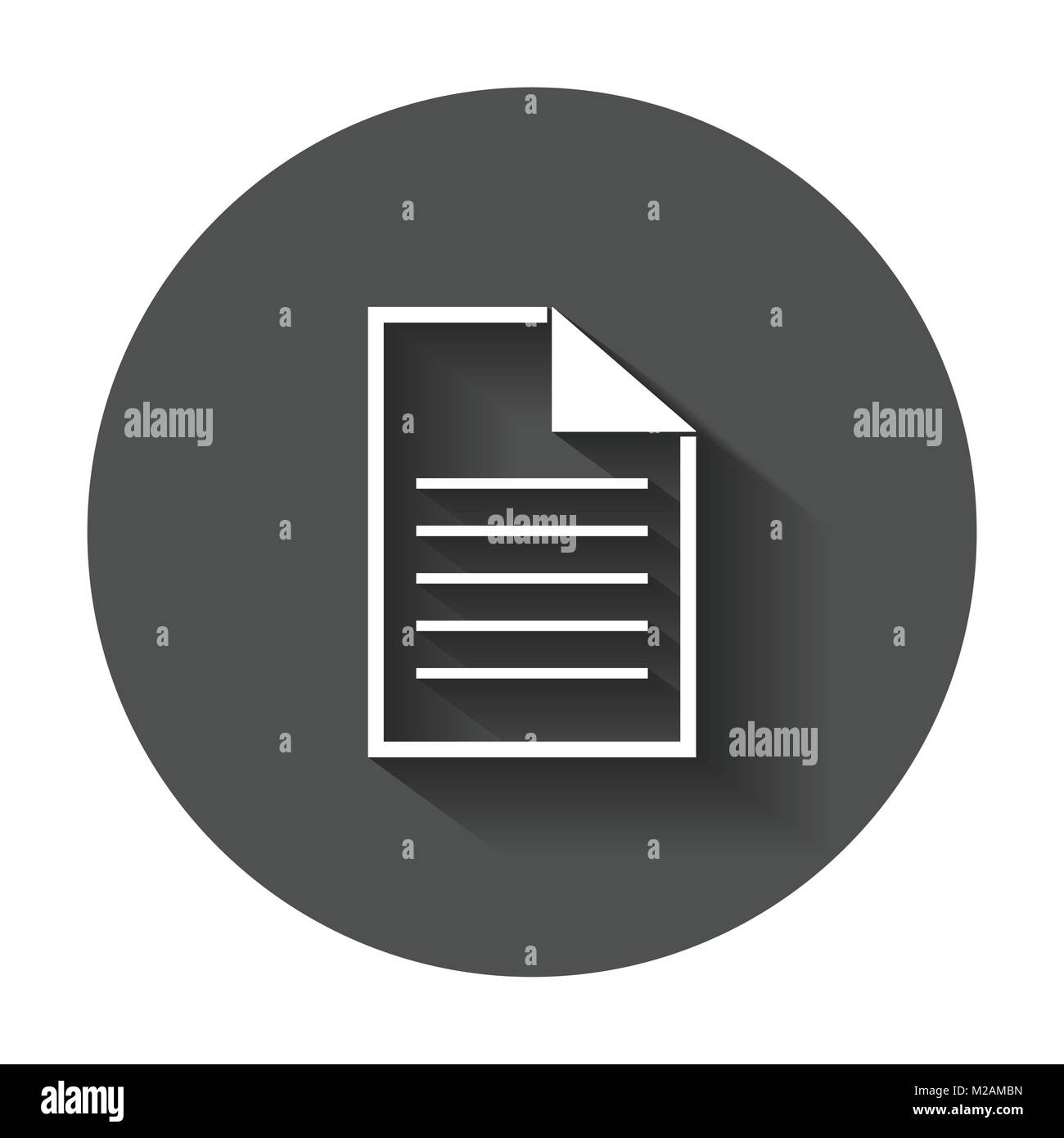Document icon vector flat illustration. Isolated documents symbol with ...