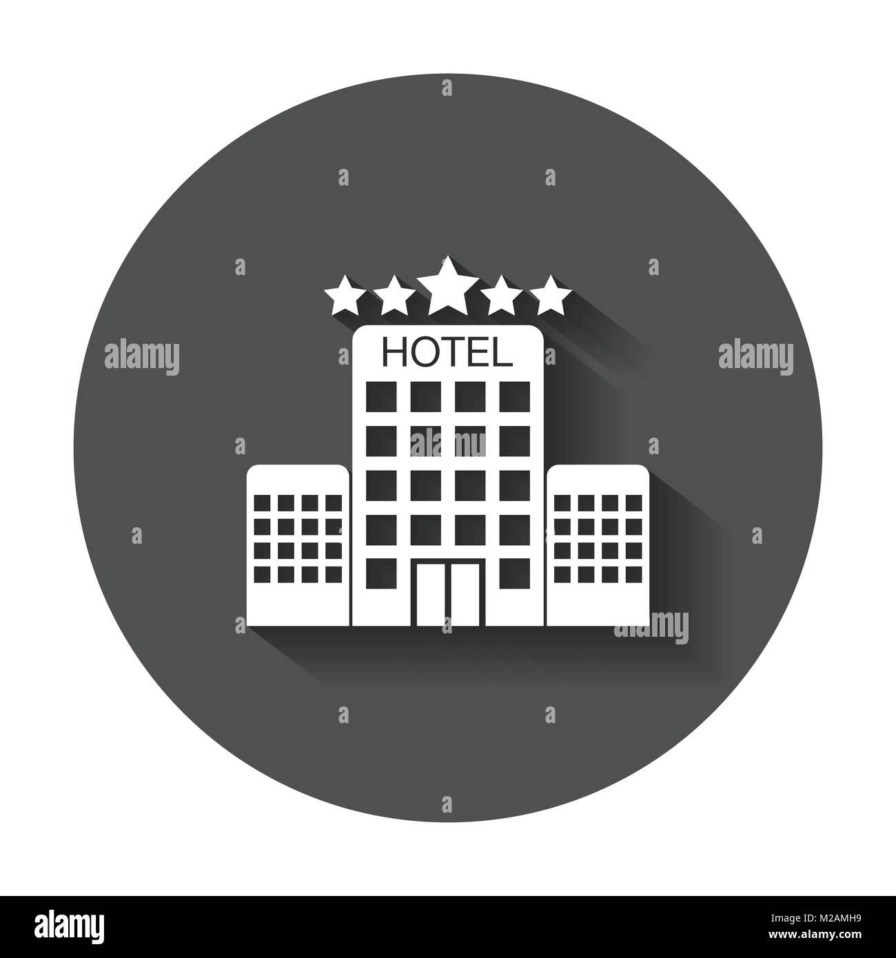 Hotel icon. Simple flat pictogram for business, marketing, internet ...