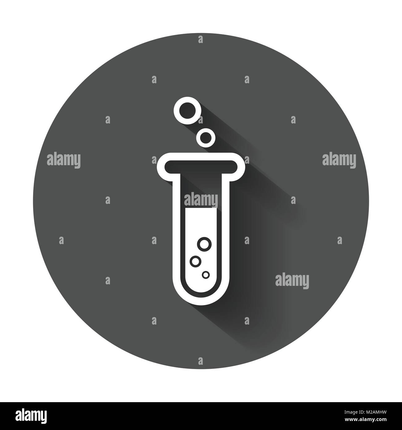 Chemical test tube pictogram icon. Laboratory glassware or beaker ...