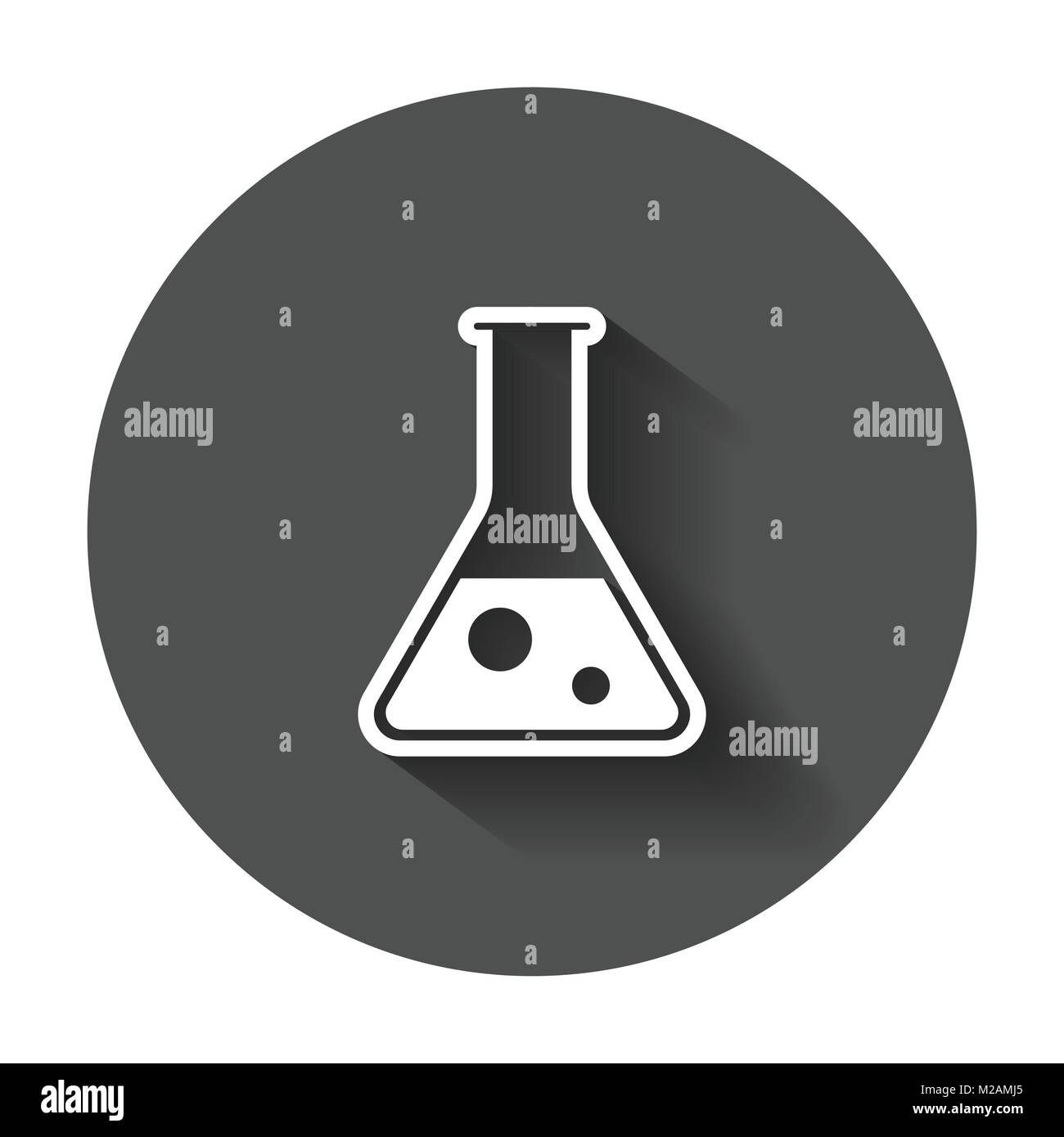 Chemical test tube pictogram icon. Laboratory glassware or beaker ...