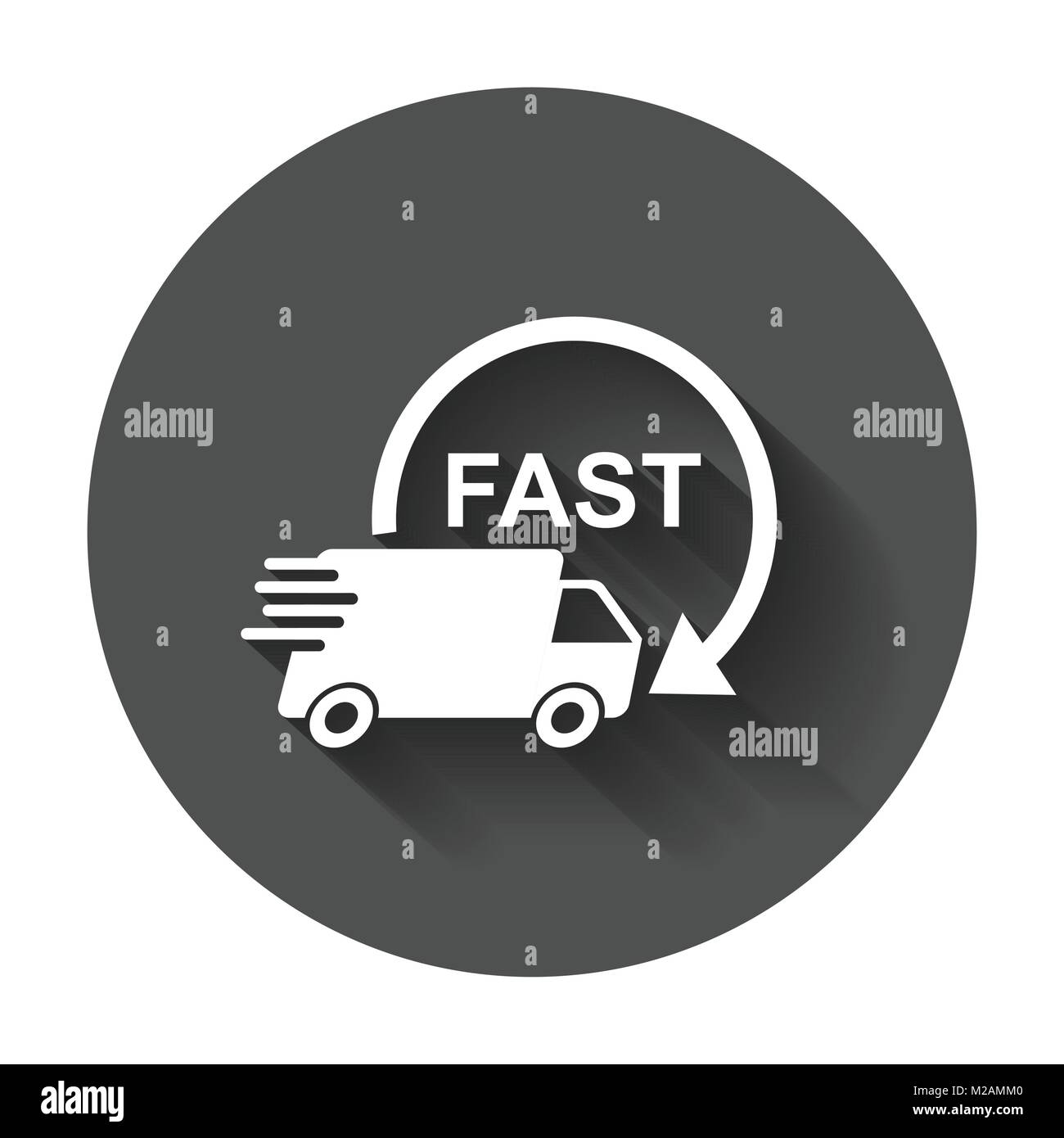 Delivery truck vector illustration. Fast delivery service shipping icon ...