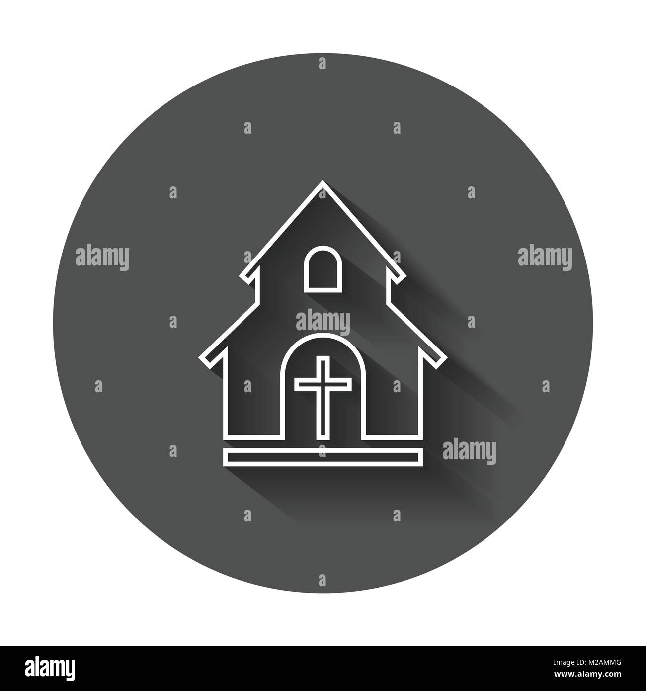 Line style sanctuary vector illustration icon. Simple flat pictogram ...