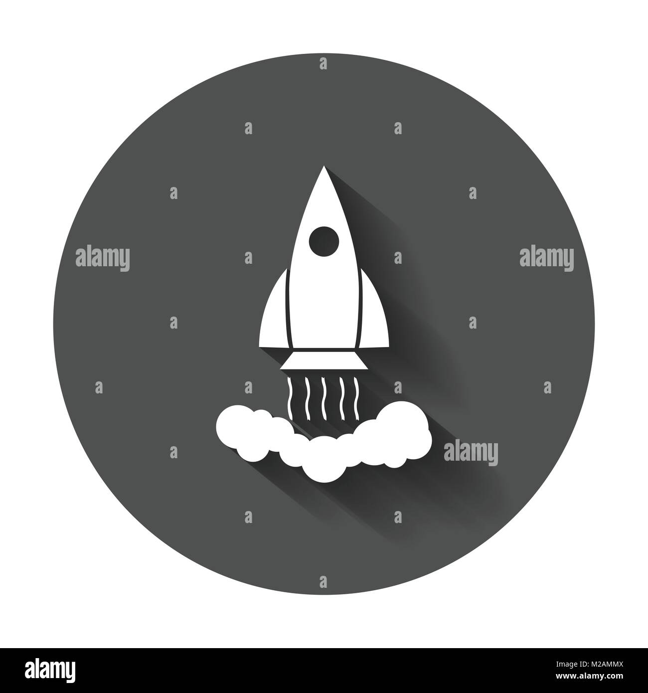 Rocket vector pictogram icon. Business startup launch concept for web ...