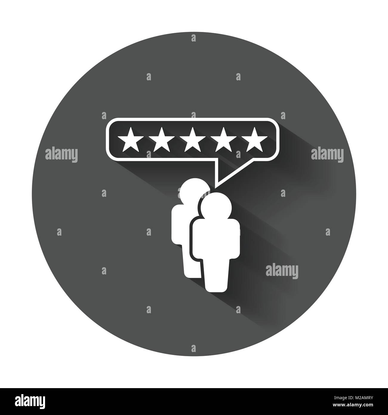 Customer reviews, rating, user feedback concept vector icon. Flat ...