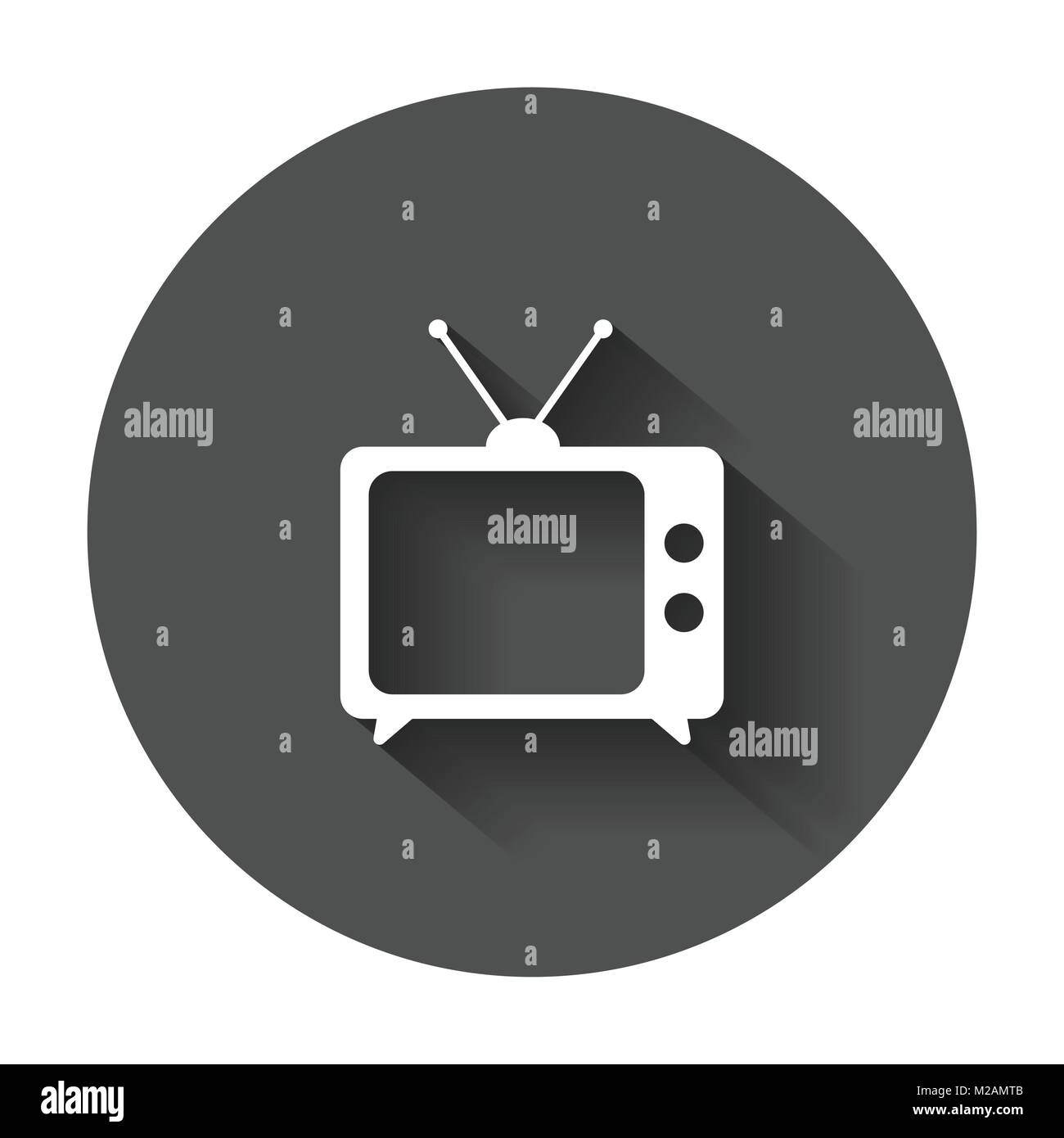 Tv Icon vector illustration in flat style. Television symbol for web site design, logo, app, ui ...