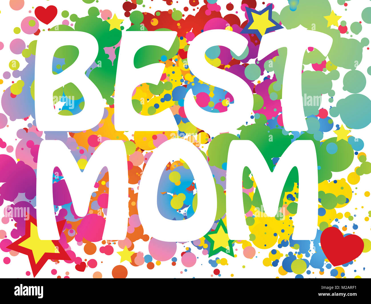 illustration with best mom words for mother day Stock Photo - Alamy