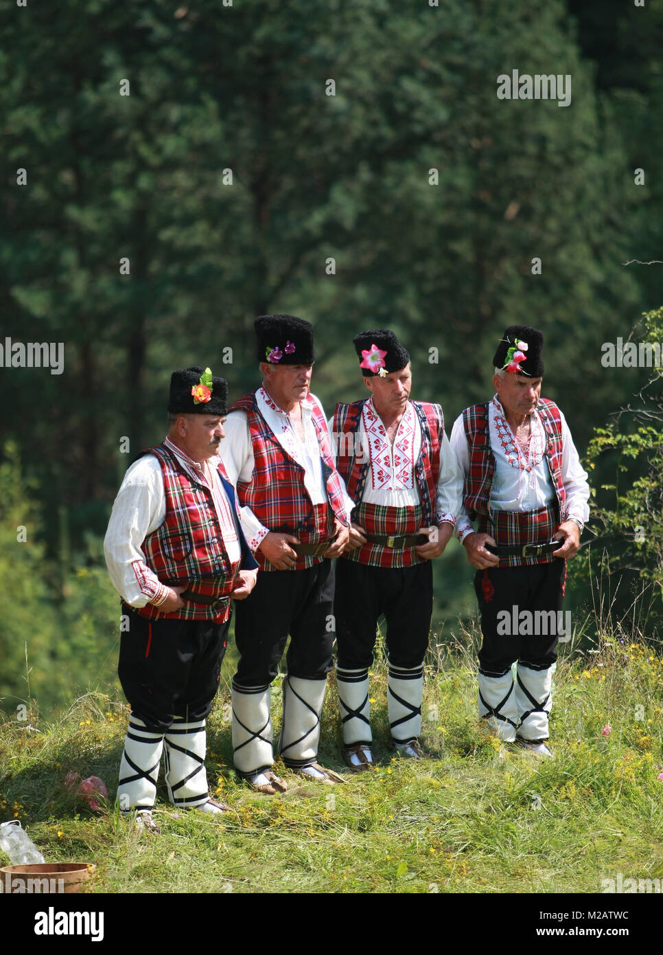 People in traditional folk costume of The National Folklore Fair in ...