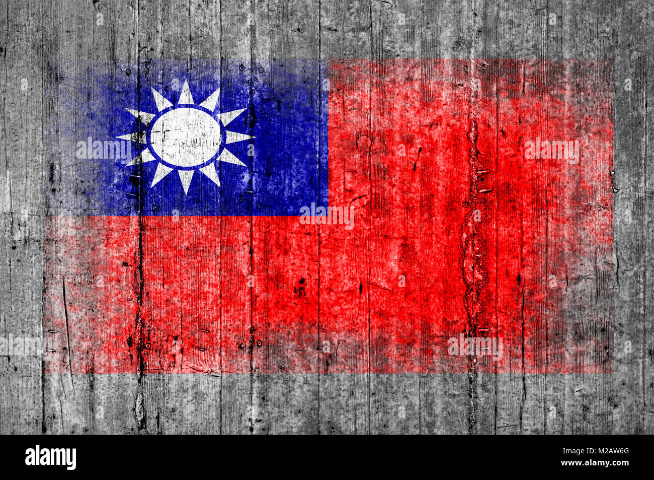 Taiwan grunge flag hi-res stock photography and images - Alamy