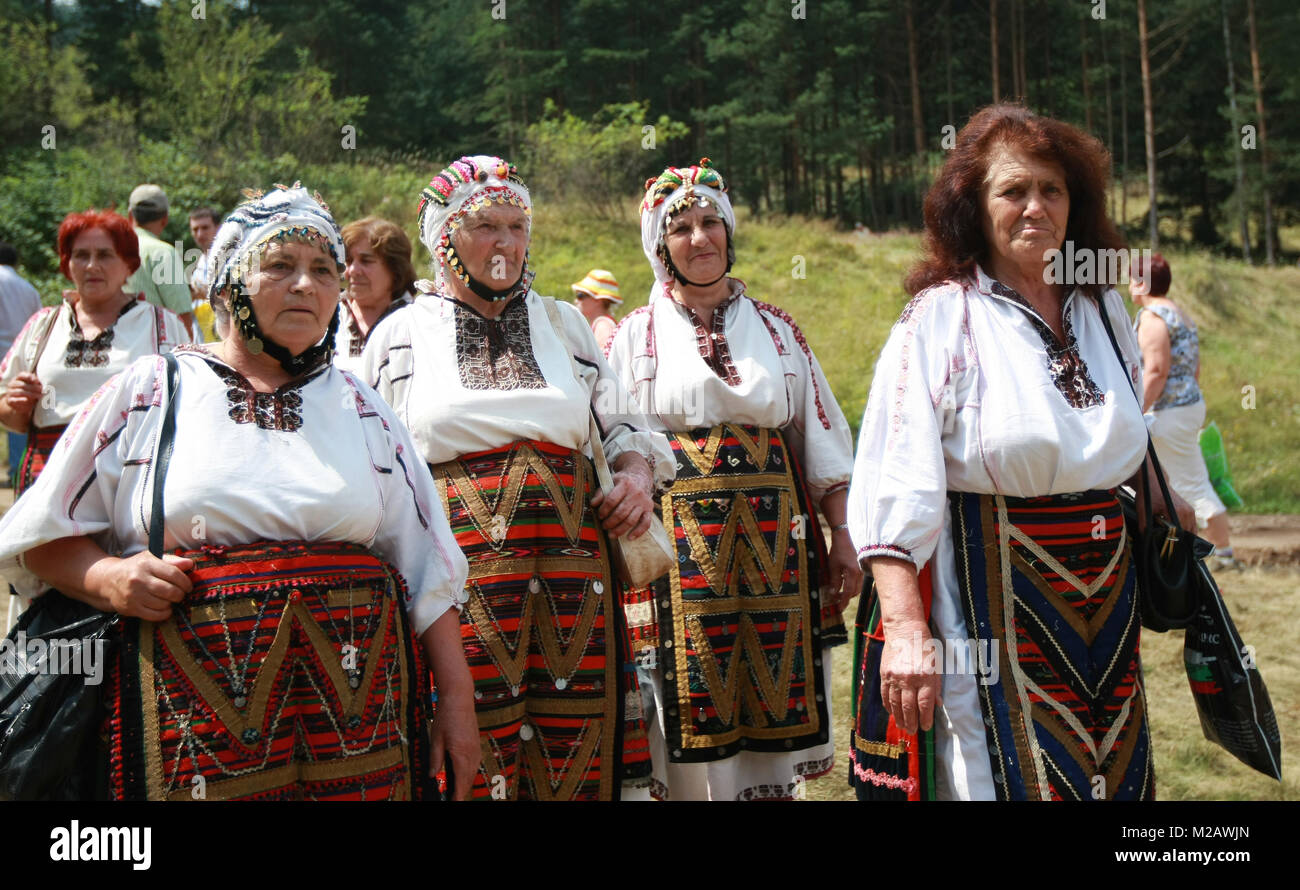 People in traditional folk costume of The National Folklore Fair in ...