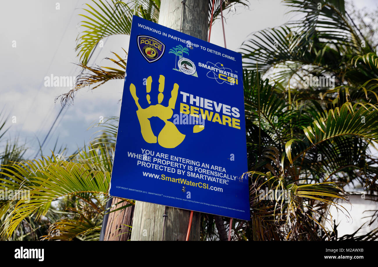 Smartwater notice hi-res stock photography and images - Alamy