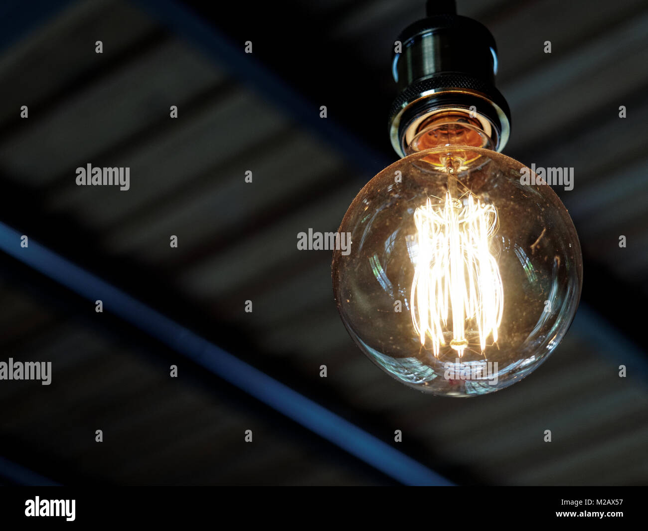 Modern light bulb with concepts of idea, concept, and decision Stock ...