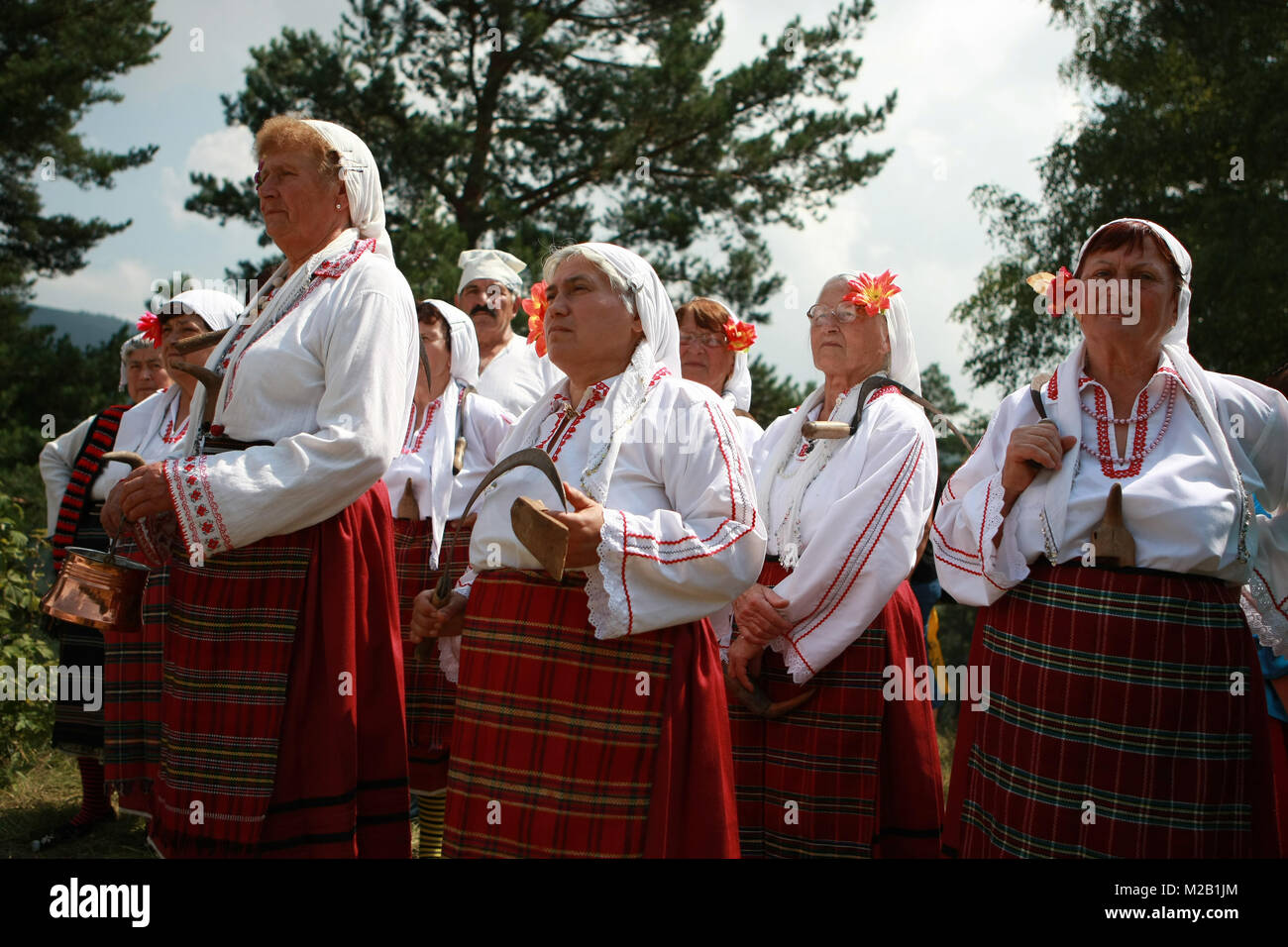 People in traditional folk costume of The National Folklore Fair in ...