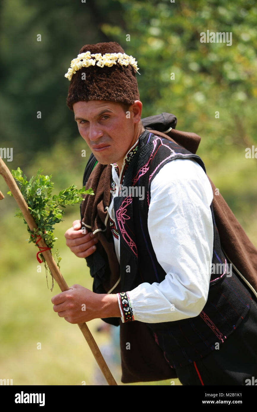 People in traditional folk costume of The National Folklore Fair in ...